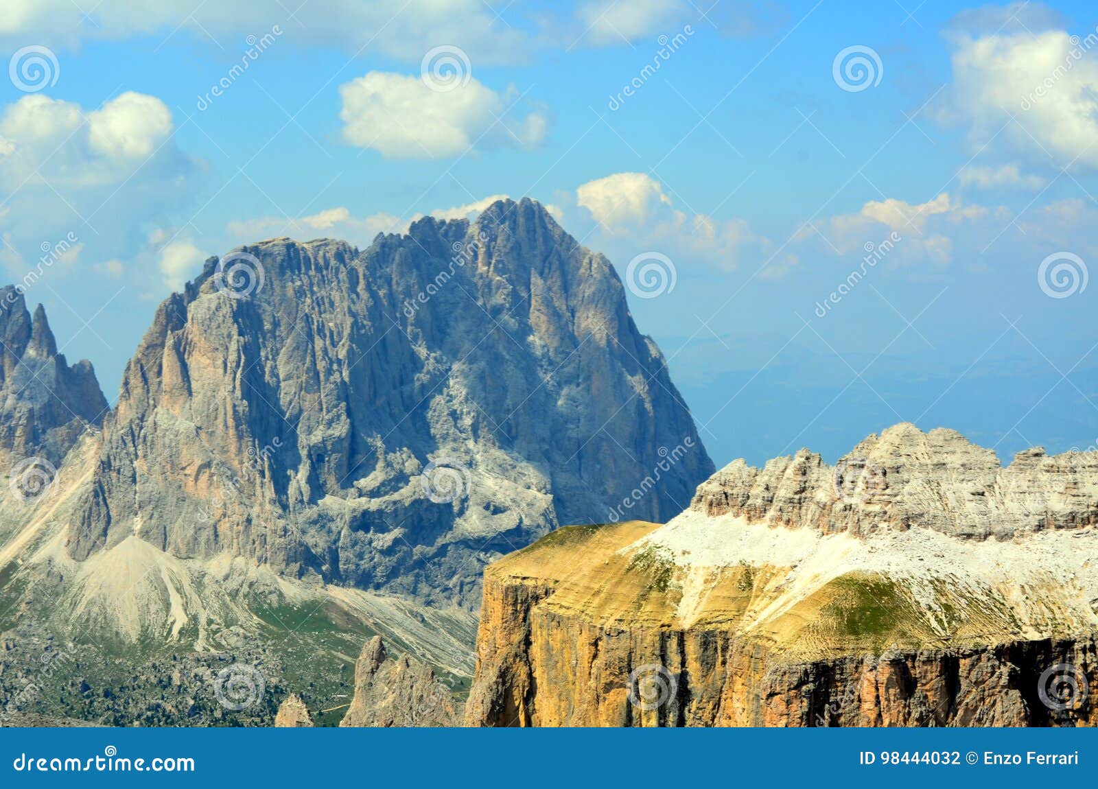 View of the Italian Dolomites Protected by UNESCO Stock Photo - Image ...