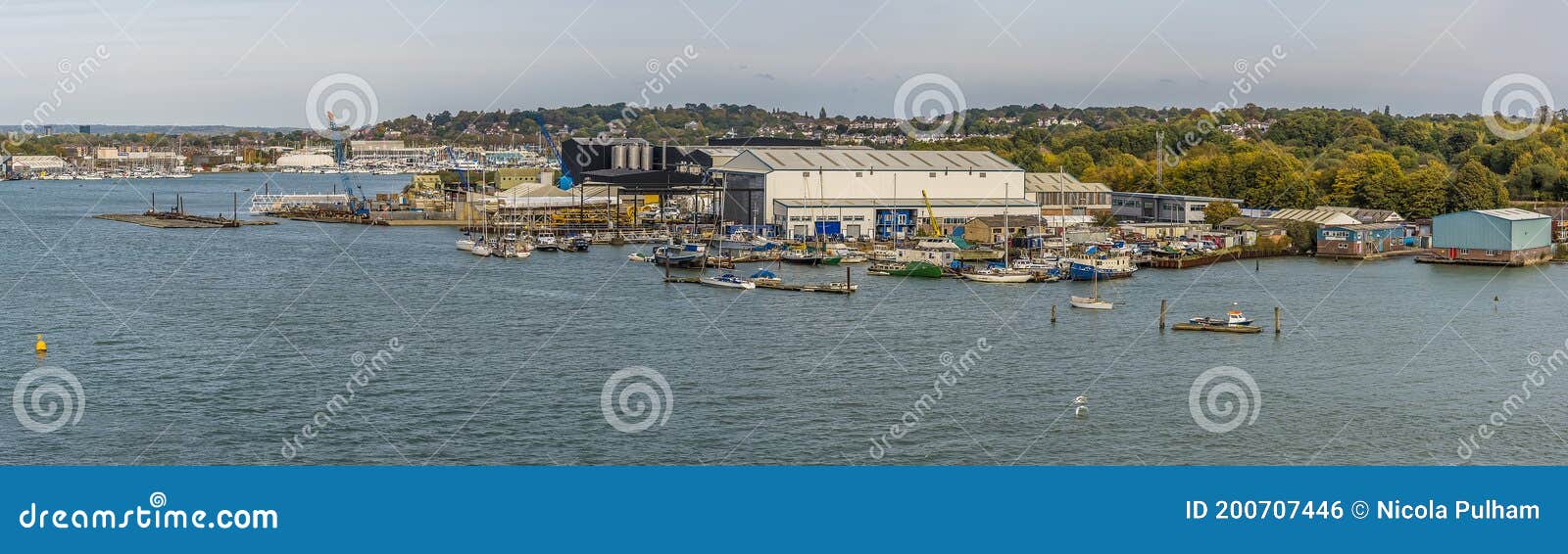 A View from the Itchen Bridge Up the River Itchen in Southampton, UK ...