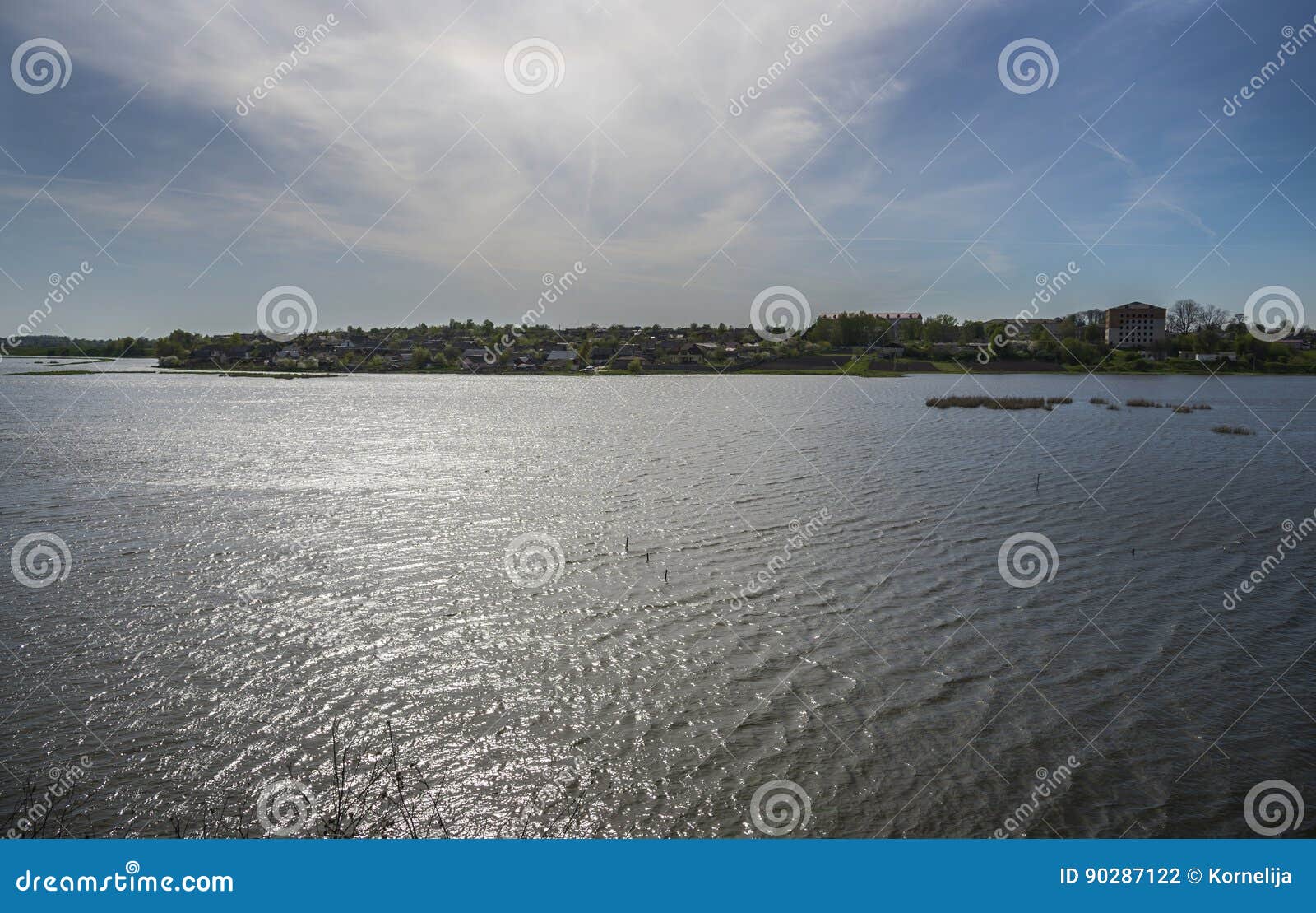 View on Iziaslav city stock photo. Image of clouds, blue - 90287122