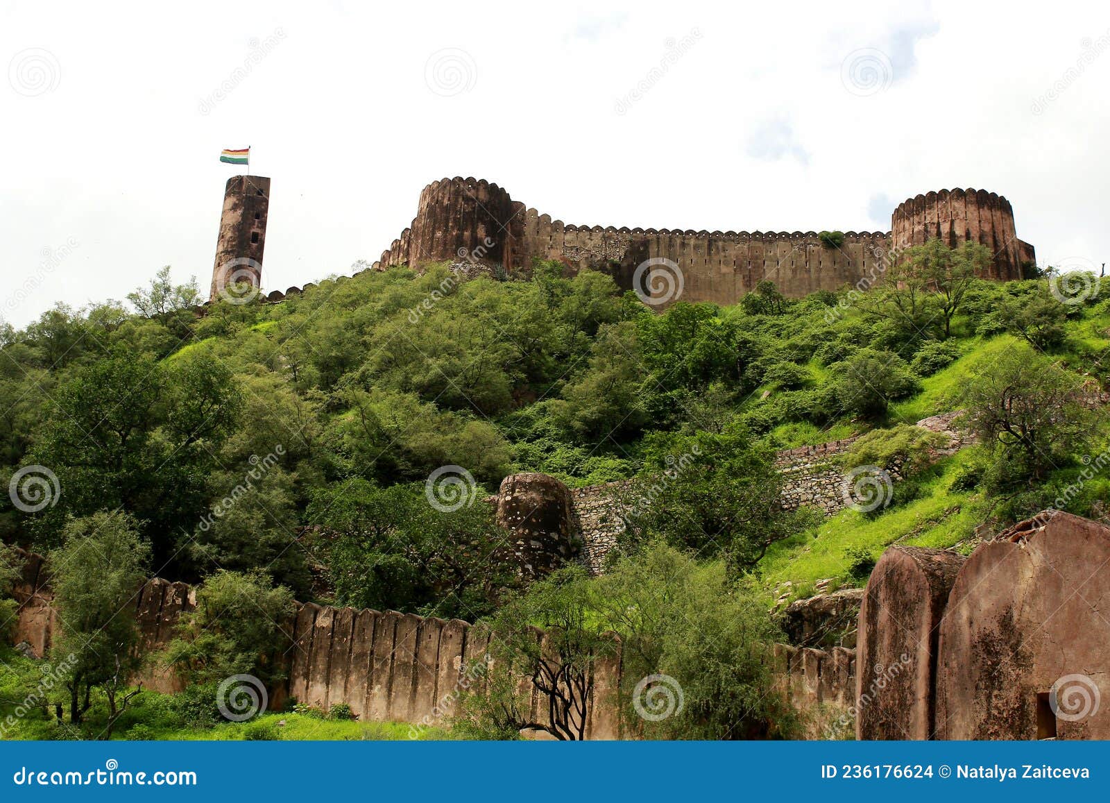 View of the Jaigarh Fort. Jaipur, India Stock Photo - Image of travel ...