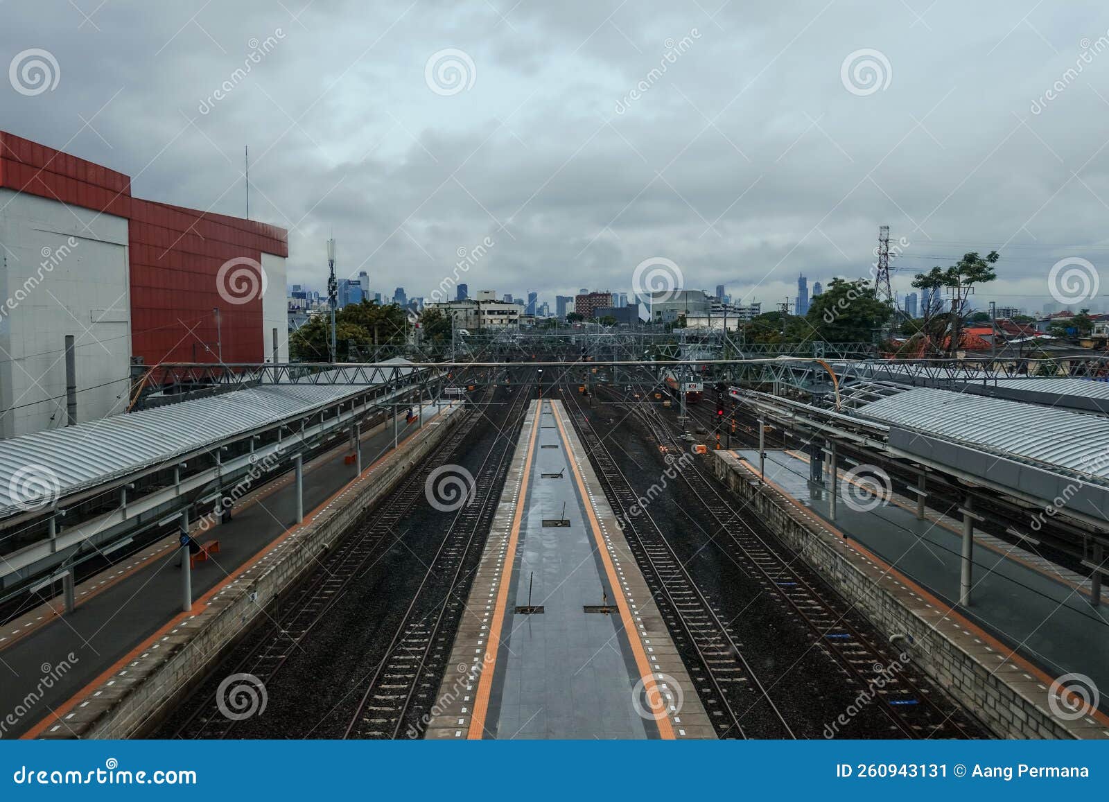 The View of Jatinegara Central Station in West Java. Editorial Photo ...