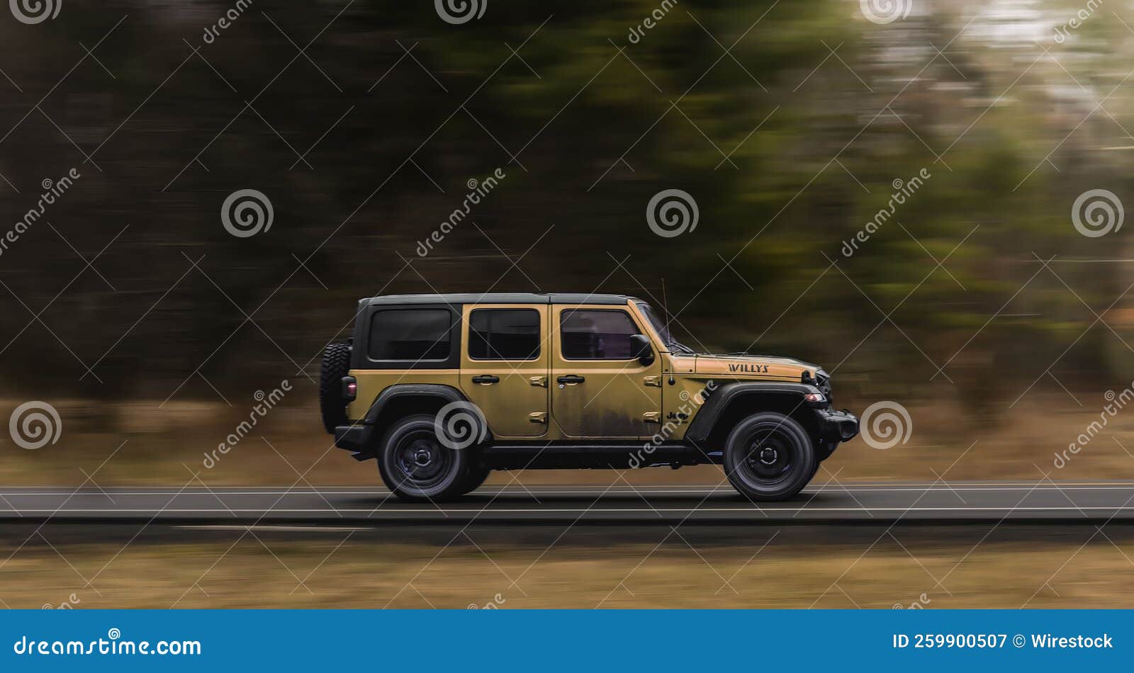 View of the Jeep Driving Fast on a Country Road. Editorial Photography ...