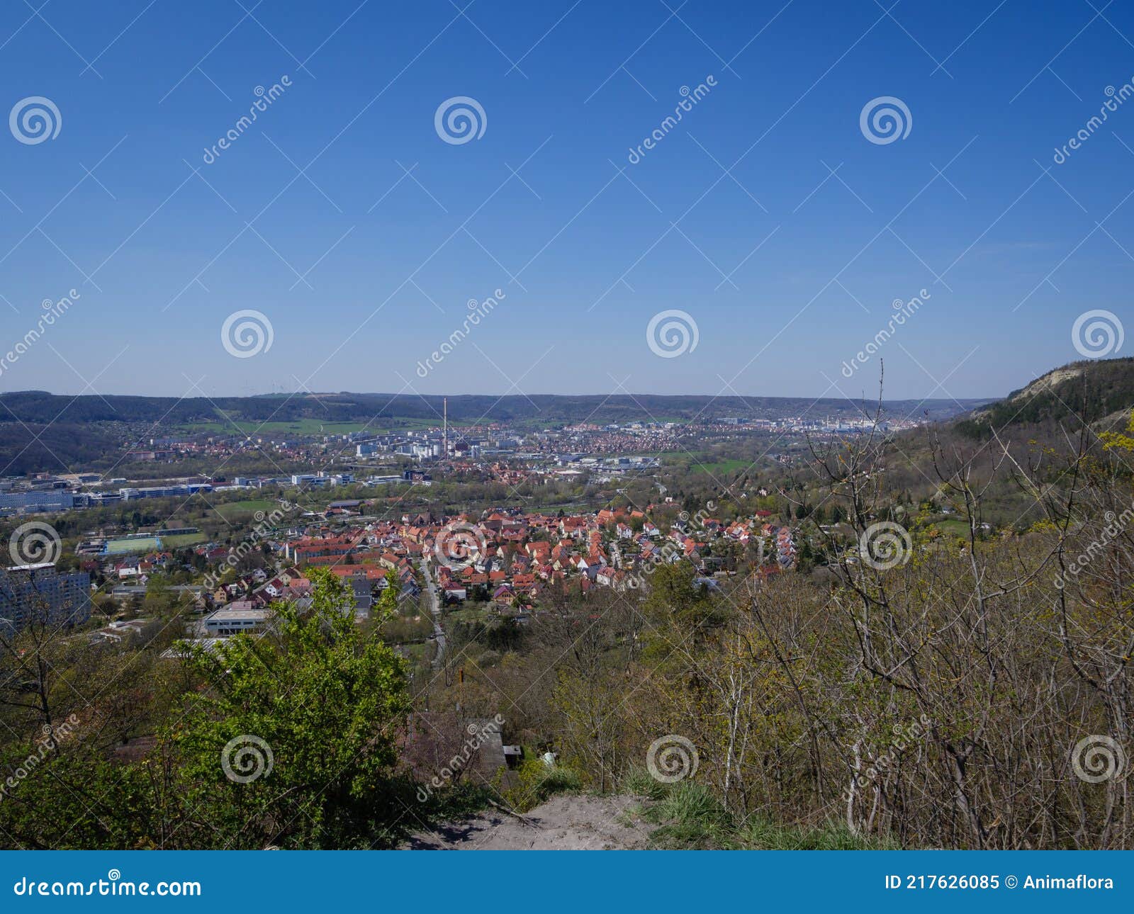 View of Jena in Thuringia stock image. Image of hiking - 217626085