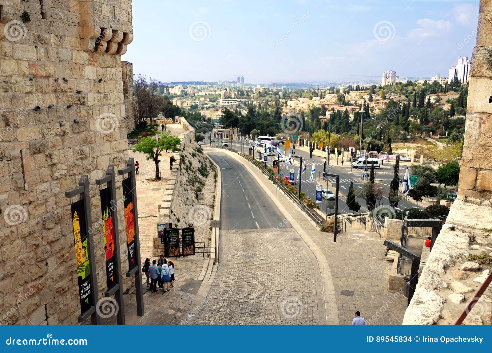 View of Jerusalem from Jaffa Gate Editorial Stock Image - Image of ...