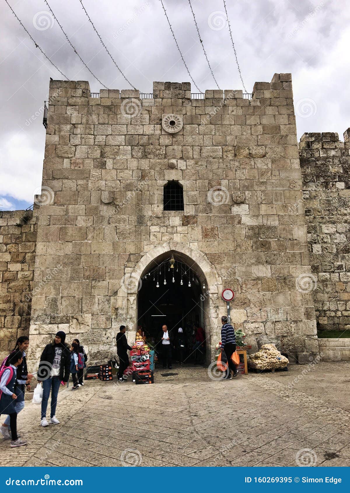 A View of the Jerusalem Walls and the Herod Gate Editorial Image ...