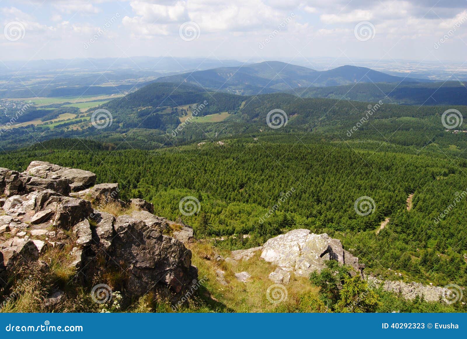View from the Jested Tower, the Czech Republic Stock Image - Image of ...