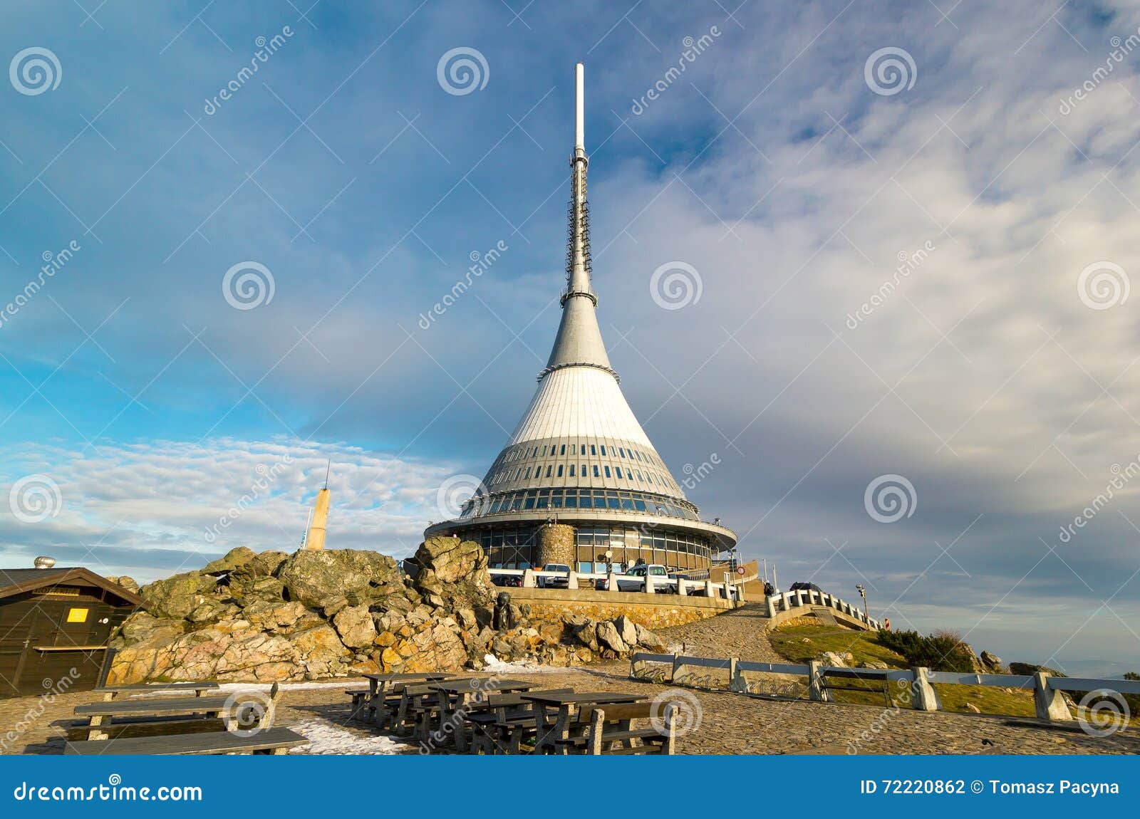View on Jested Tower, Liberec, Czech Republic Stock Photo - Image of ...