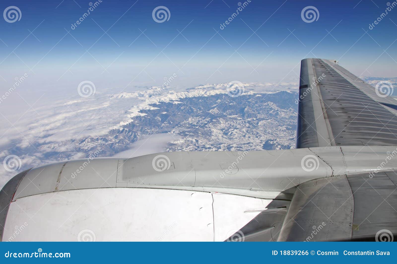View from a jet plane stock photo. Image of mountain - 18839266