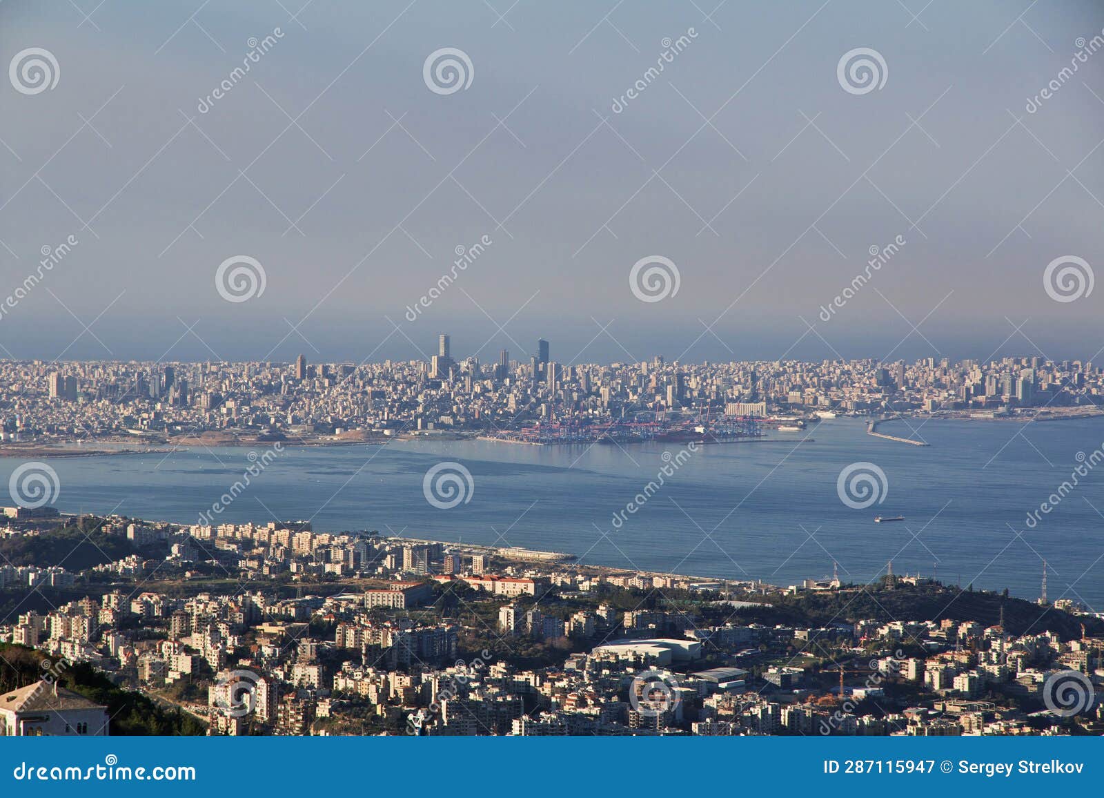 The View of Jounieh, Lebanon Editorial Photography - Image of trees ...