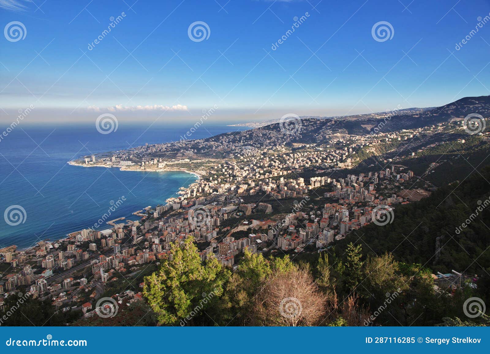 The View of Jounieh, Lebanon Stock Image - Image of site, travel: 287116285