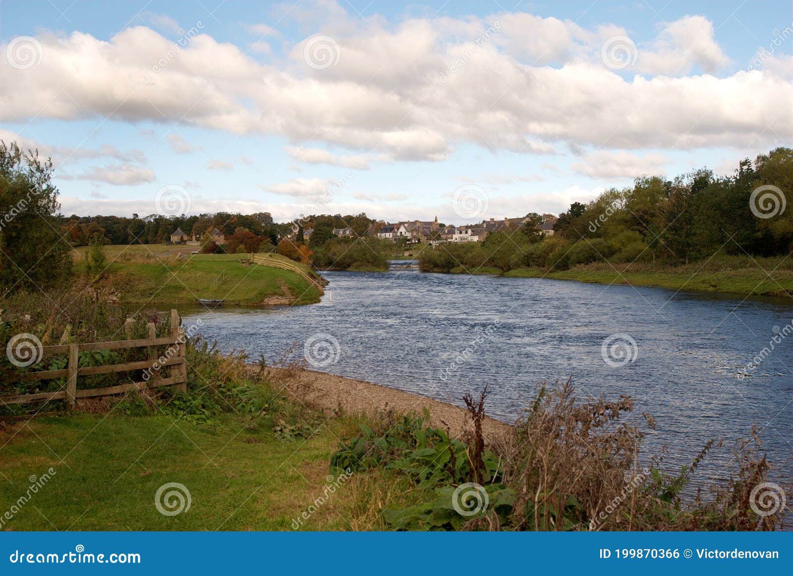 View of Junction Pool on River Tweed at Kelso Stock Photo - Image of ...