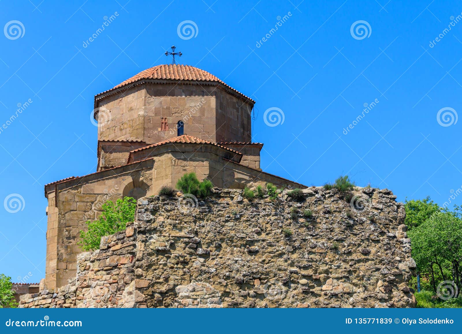 View on the Jvari Monastery, Orthodox Monastery of the 6th Century on ...