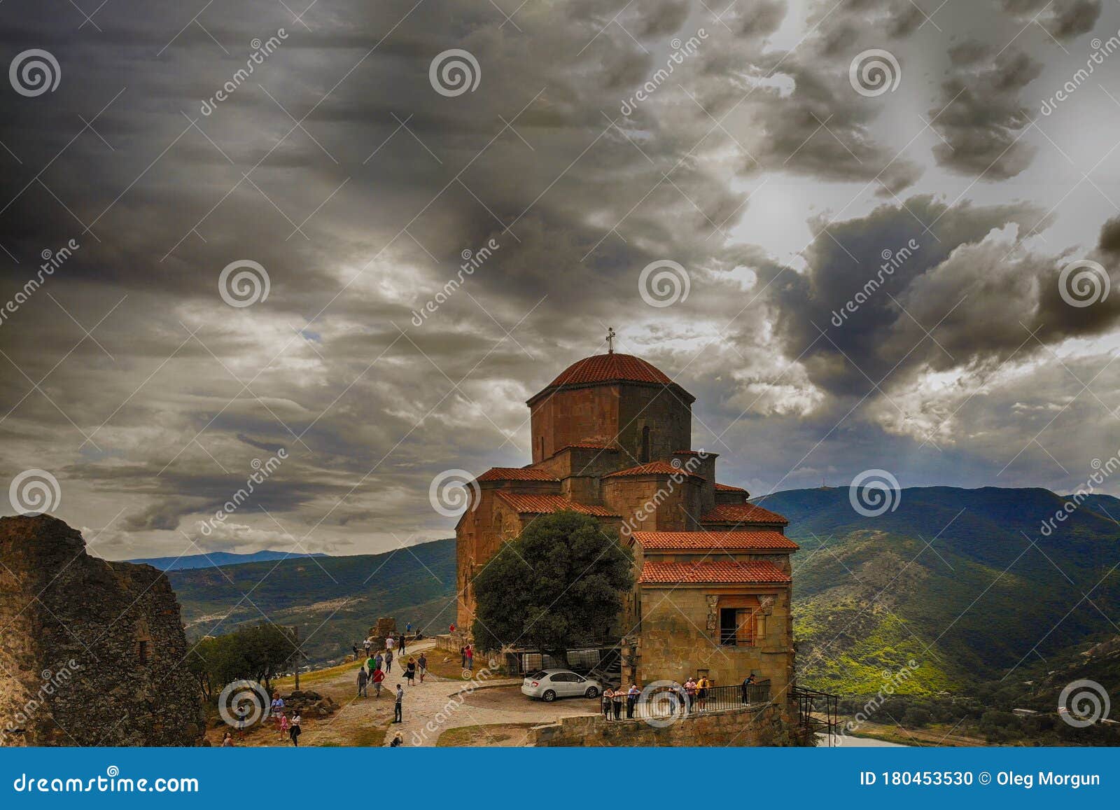 View of Jvari Monastery, a 6th-century Orthodox Monastery on a Rocky ...