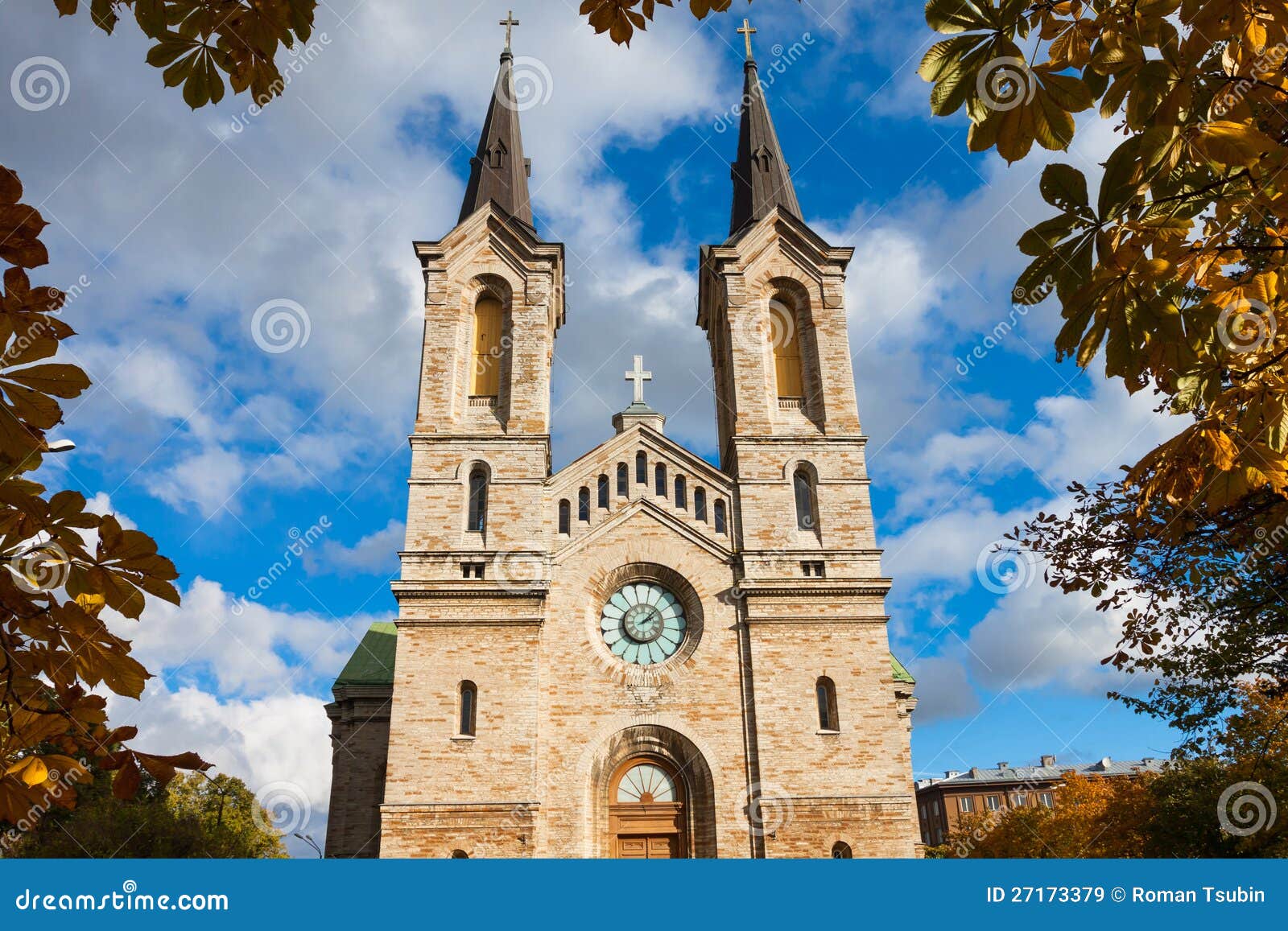 View of Kaarli Church, Tallinn Stock Image - Image of christ, facade ...