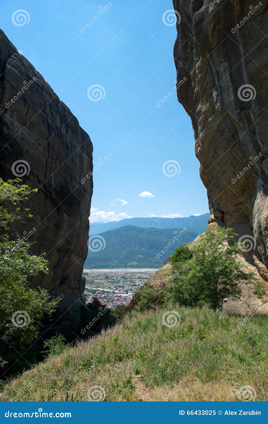 View of Kalabaka city stock image. Image of kalabaki - 66433025