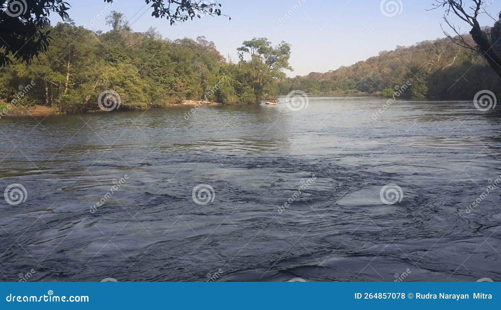 View of Kali River or Kali Nadi River at Dandeli, Karnataka, India ...