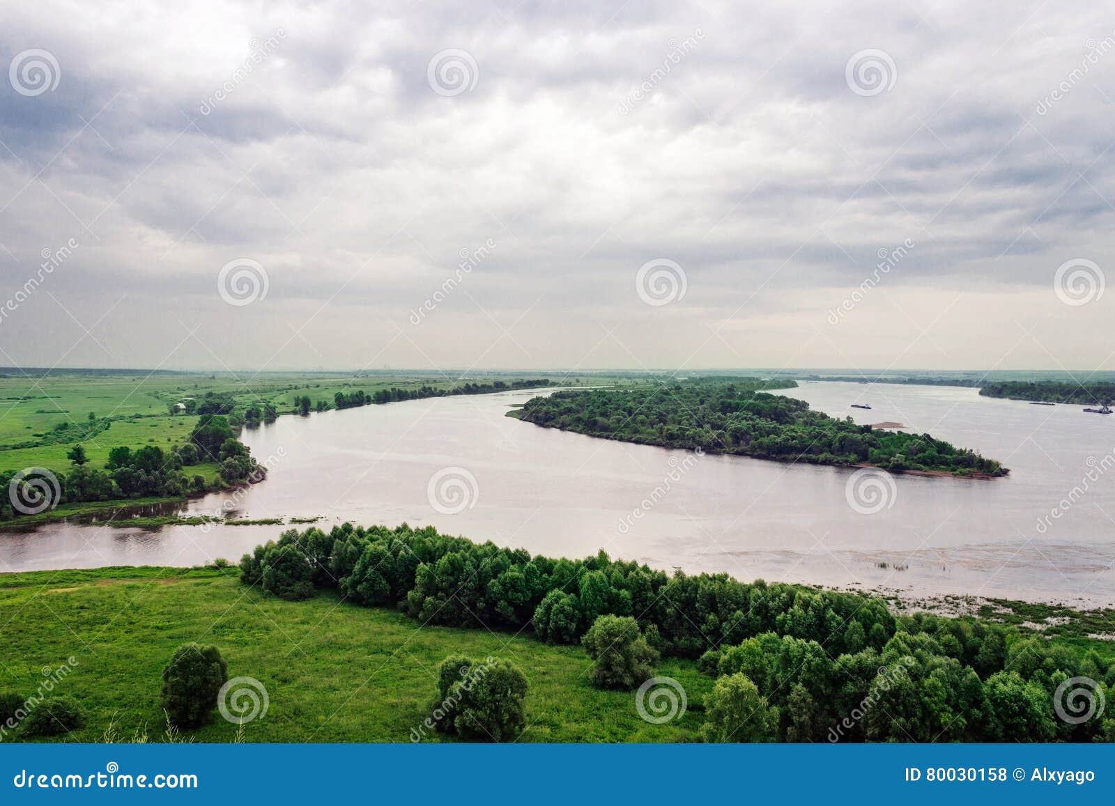 View of the kama river stock photo. Image of russia, totma - 80030158