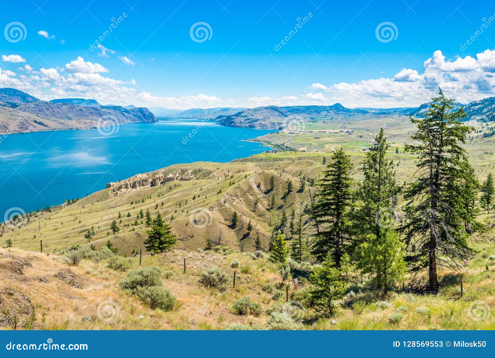 View at the Kamloops Lake in British Columbia - Canada Stock Image ...