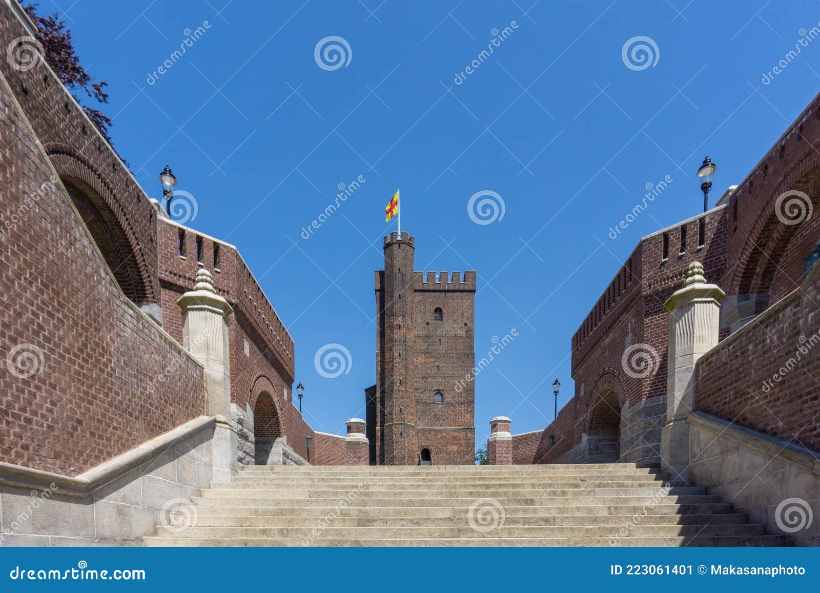 View of the Karnan Tower in Helsingborg Under a Blue Sky Editorial ...