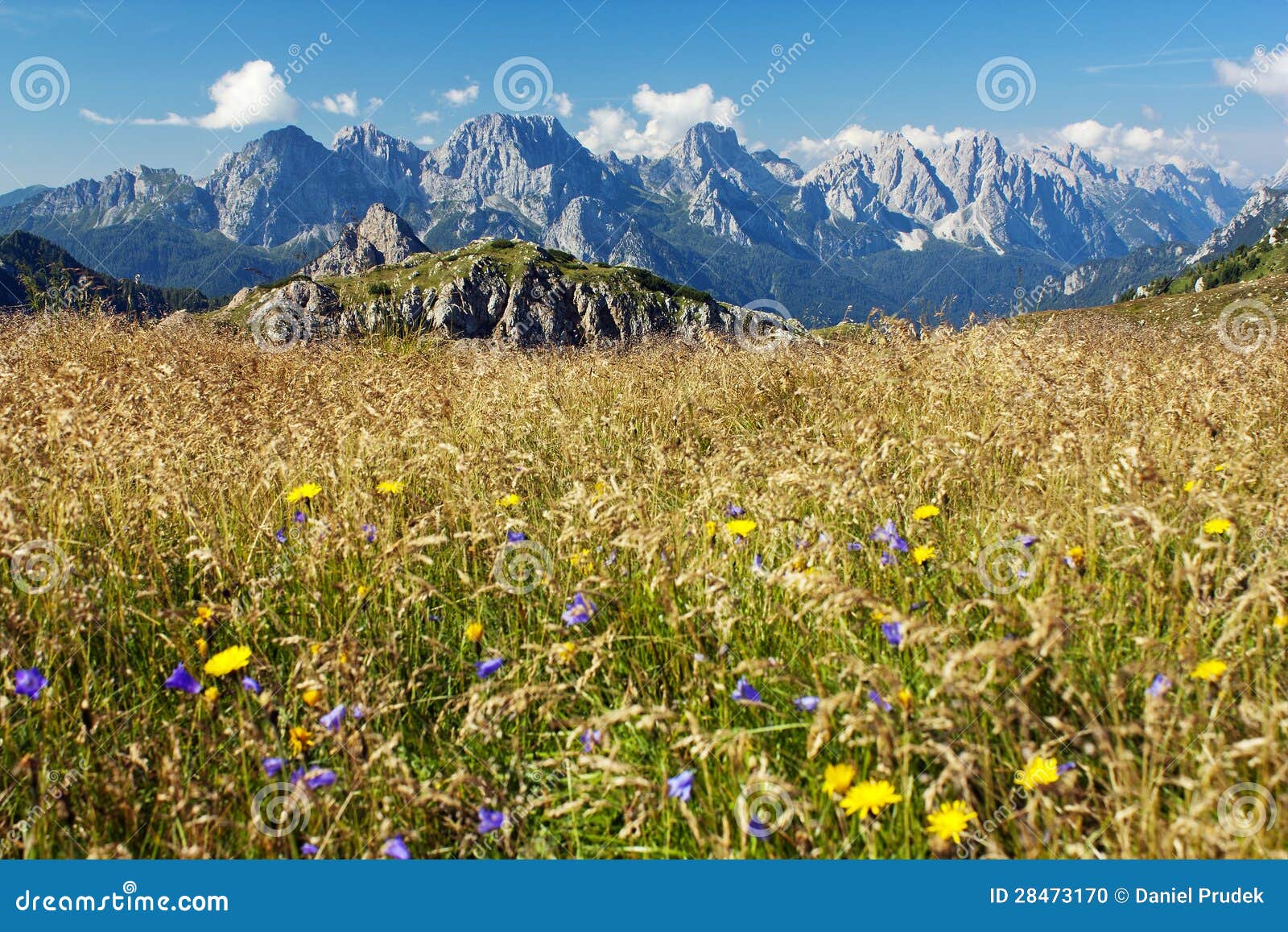 View from Karnische Alpen or Alpi Carniche Stock Photo - Image of blue ...
