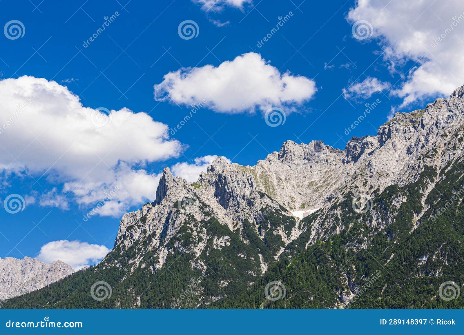 View of the Karwendel Mountains Near Mittenwald, Germany Stock Image ...