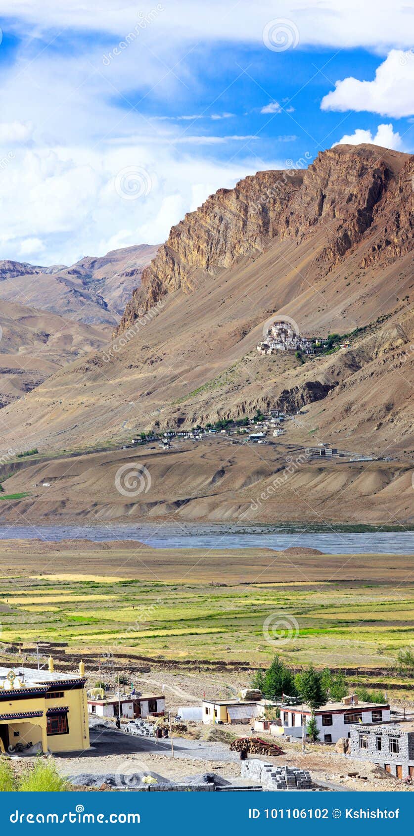 View of Key Gompa stock photo. Image of spiti, monastery - 101106102
