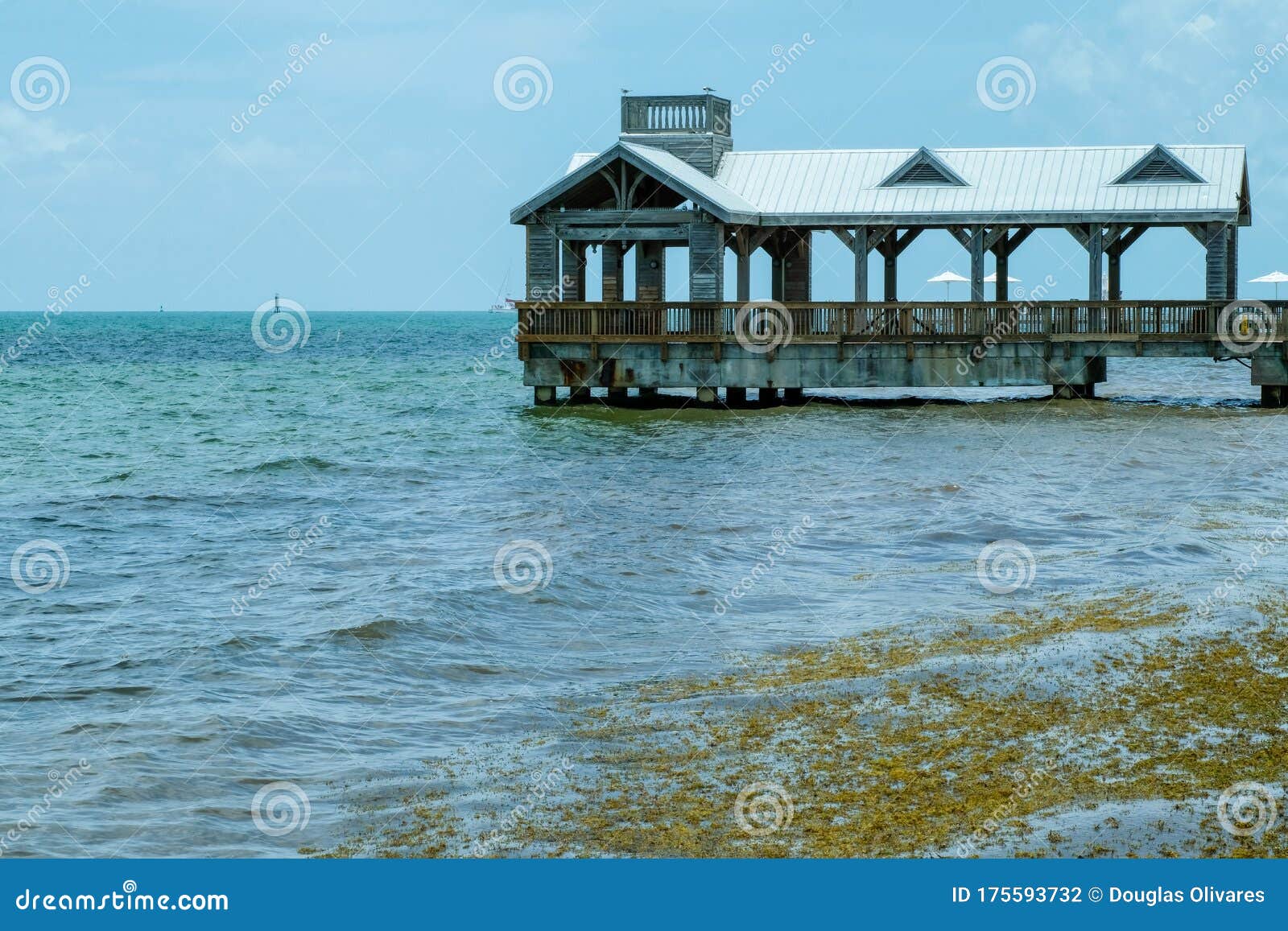 View of Key West Beach at Sunset. Stock Photo - Image of horizontal ...