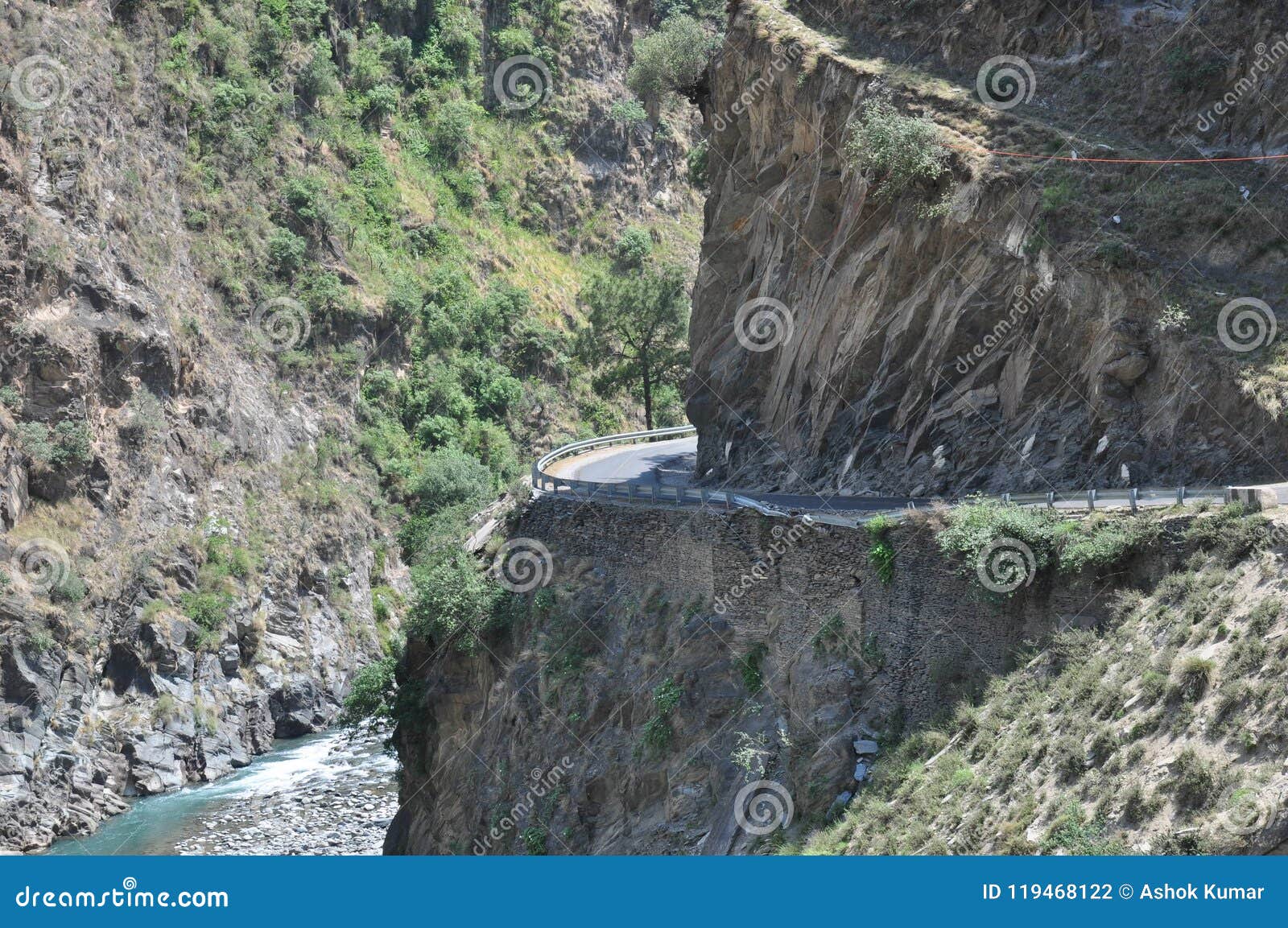 View of kharamukh bridge. stock photo. Image of landscap - 119468122