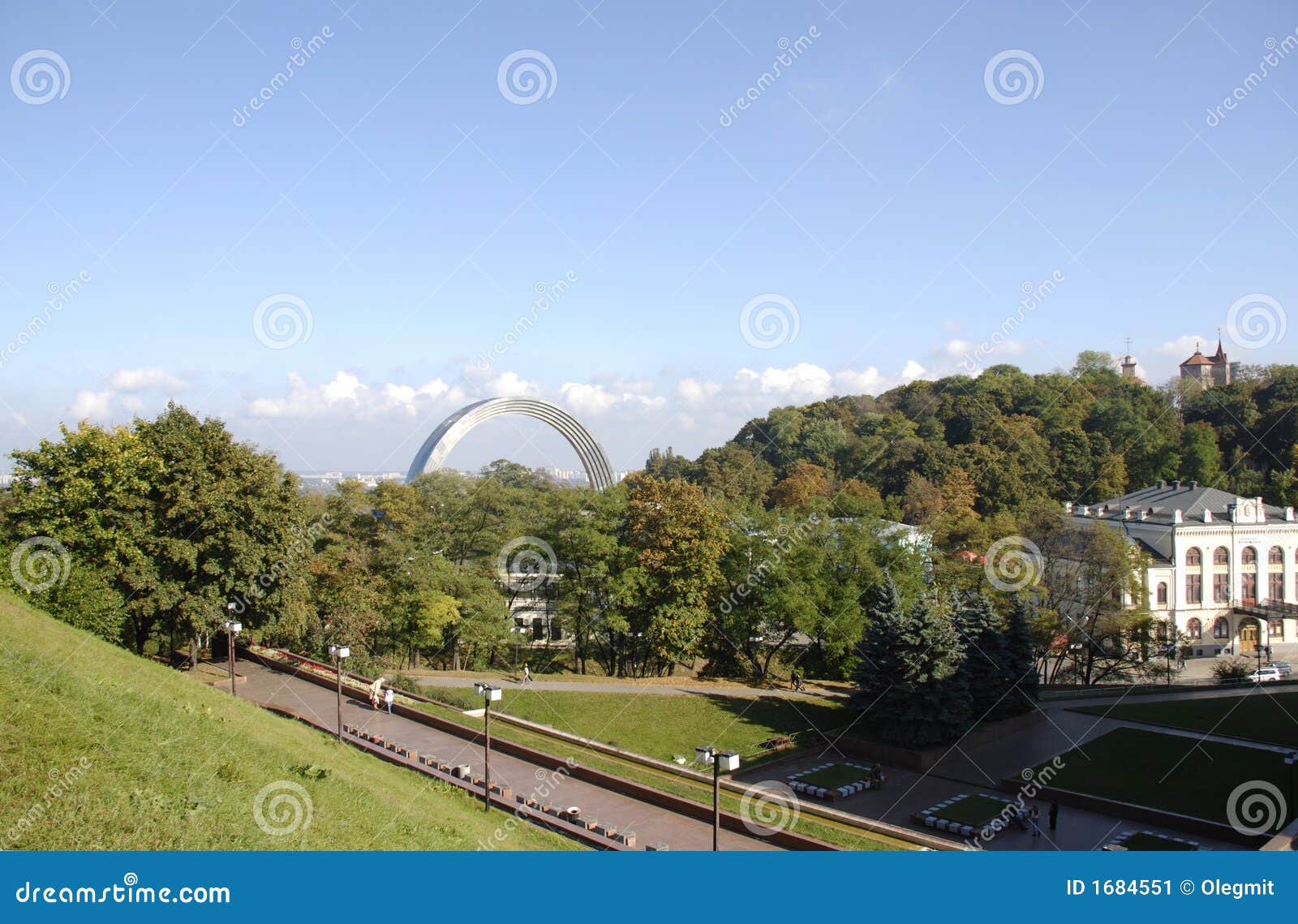View on Kiev Arc of Nations Friendship Stock Image - Image of buildings ...
