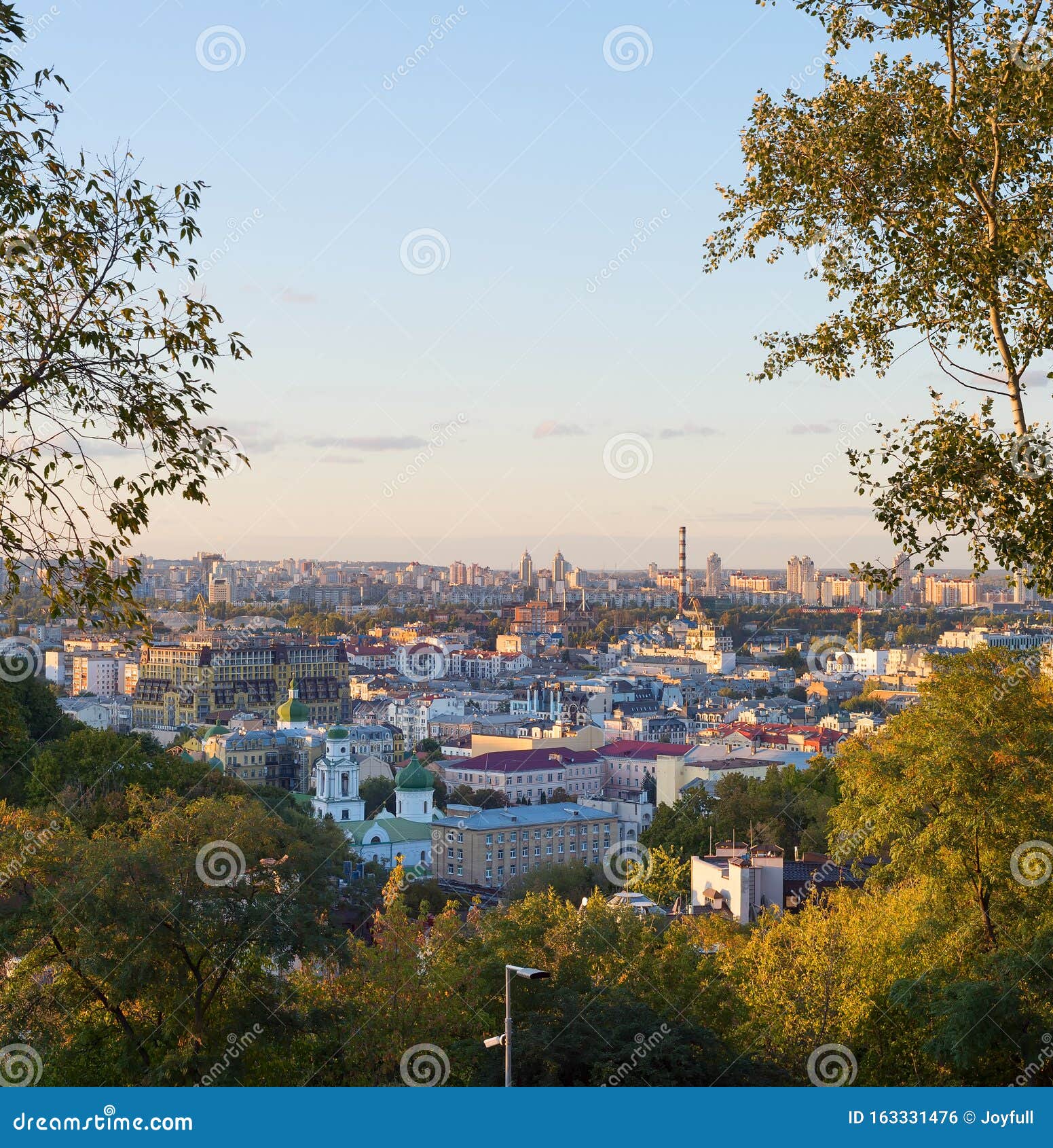 View Kyiv Trees Skyline Ukraine Stock Photo - Image of skyline, kyiv ...