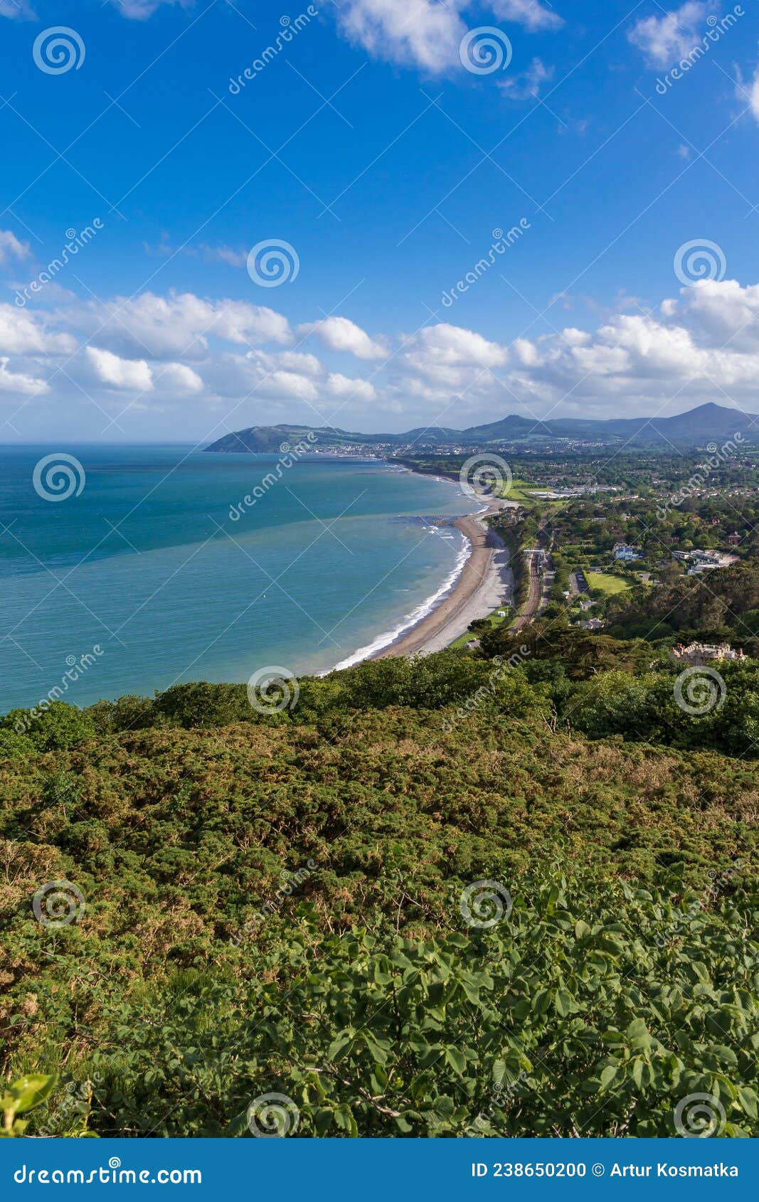 A View from Killiney Hill Over Dublin Bay, Ireland Stock Photo - Image ...
