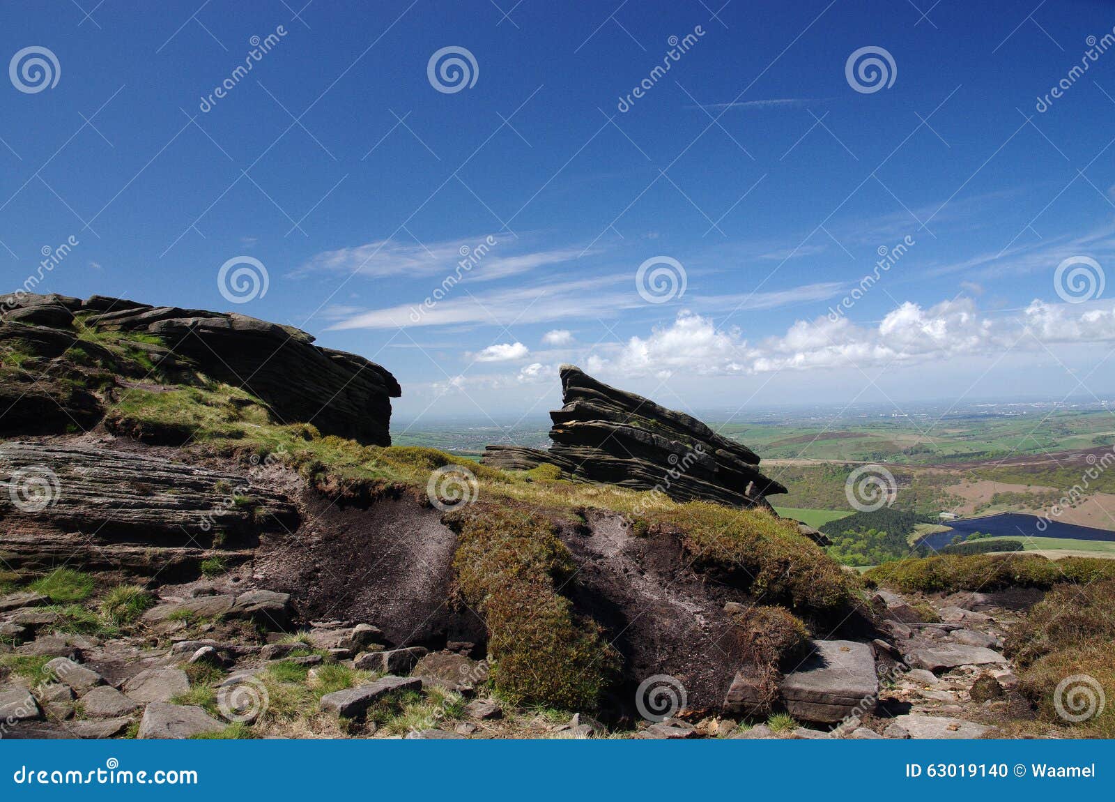 View from Kinder Scout (Peak District , England) Stock Photo - Image of ...
