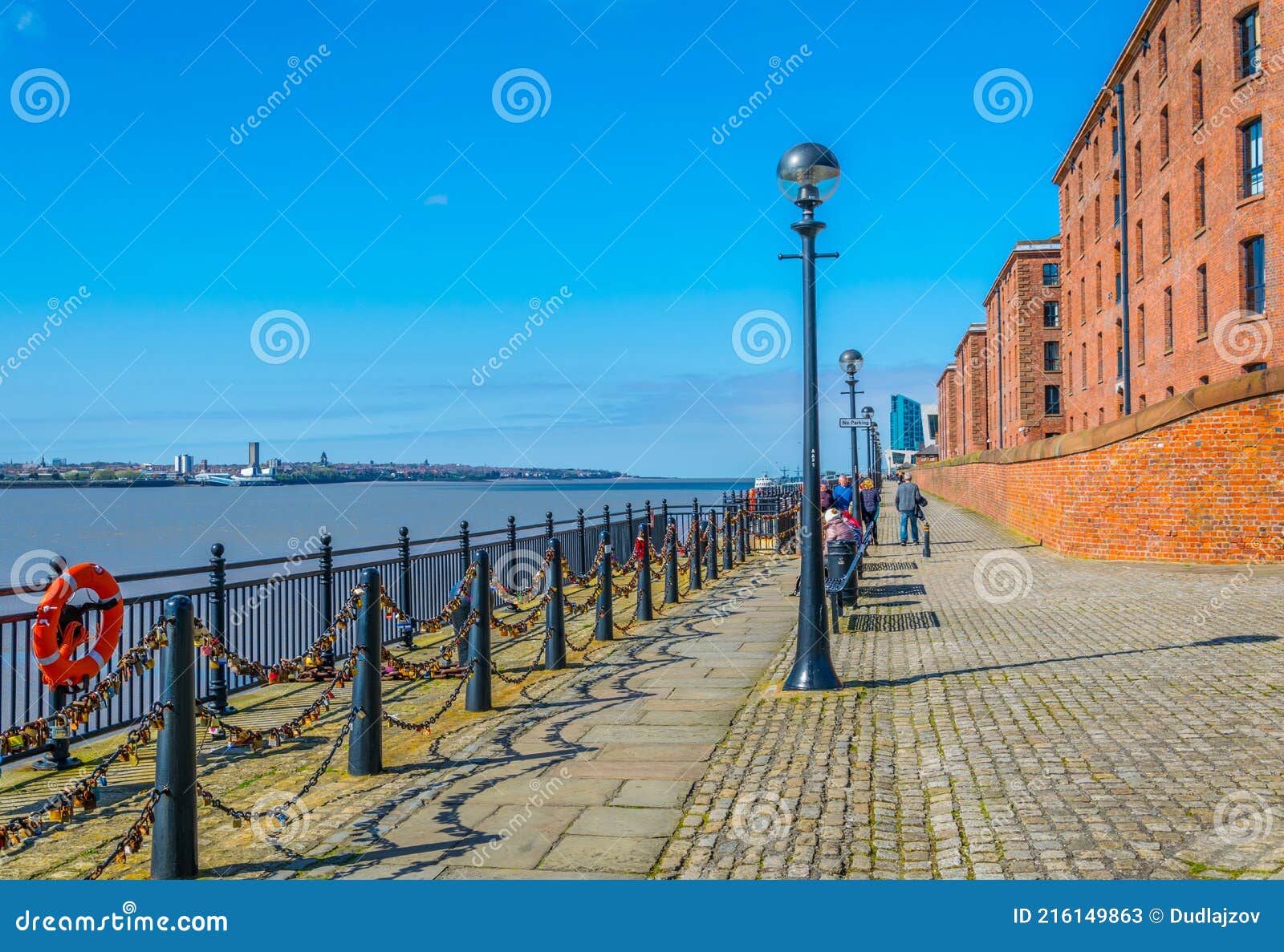 View of the Kings Parade in Docklands of Liverpool, England Stock Image ...