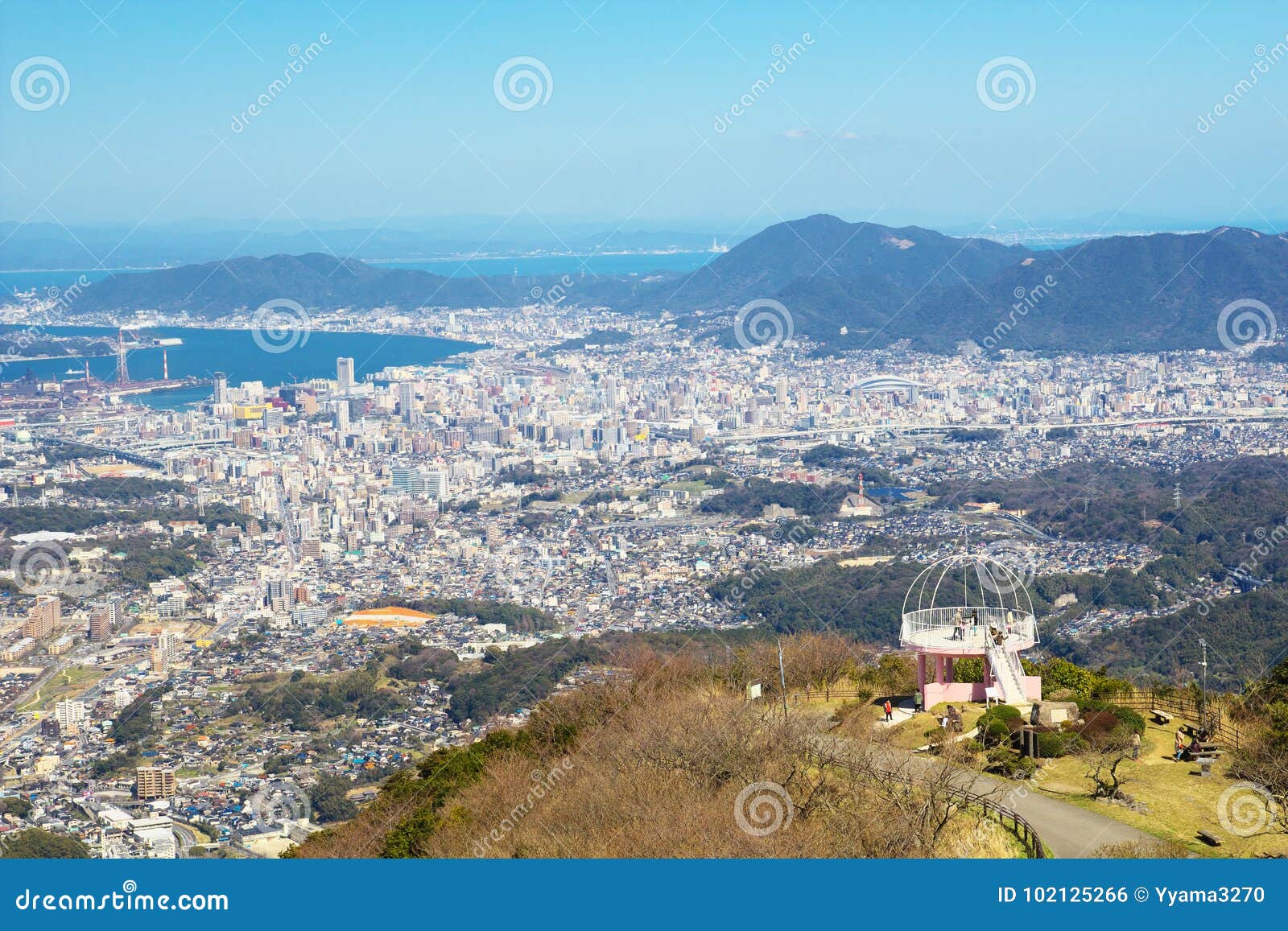 Kitakyushu City, Japan stock photo. Image of mount, rise - 102125266