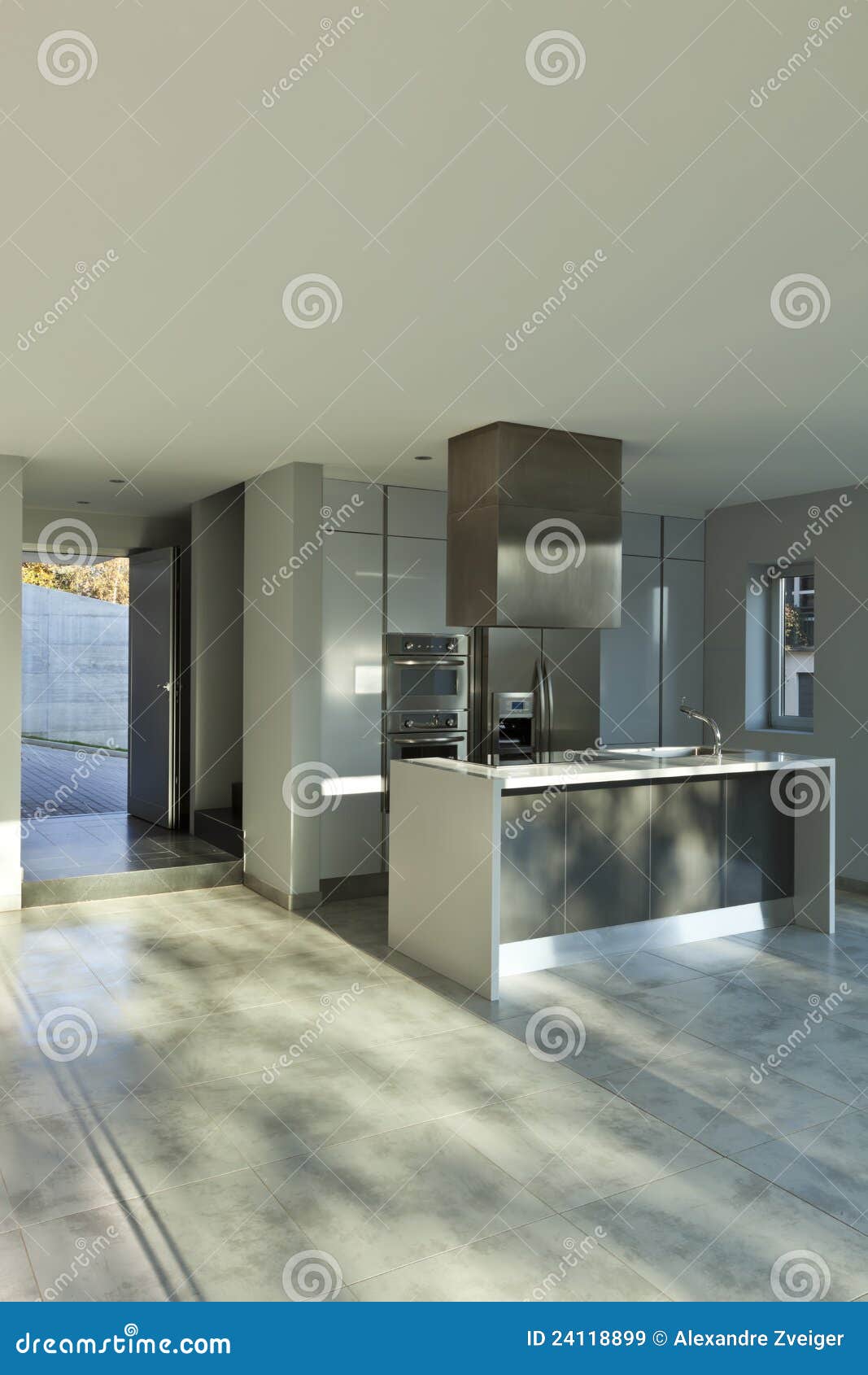 View of kitchen stock image. Image of open, apartment - 24118899