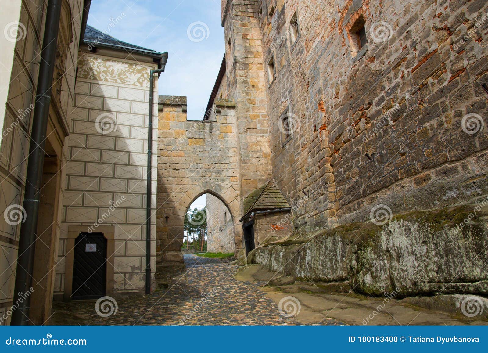 View of Kost Castle, Gothic Castle in Bohemia Stock Photo - Image of ...