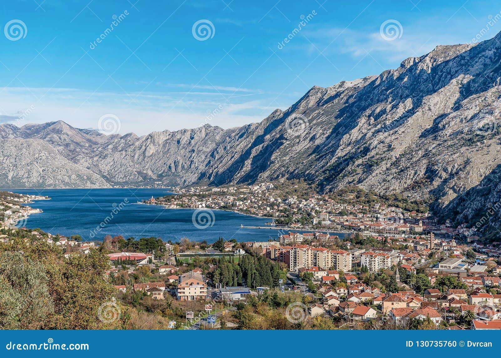 View of Kotor Bay from Above, Montenegro Stock Photo - Image of ...