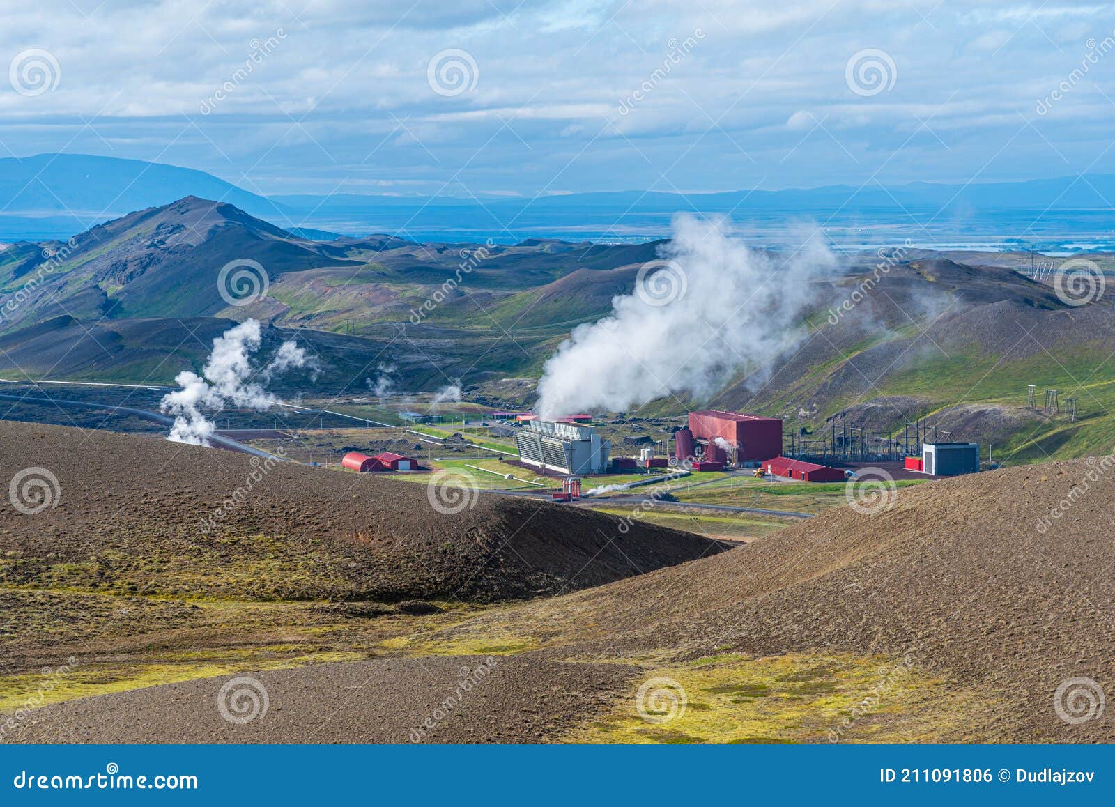 View of Krafla Geothermal Power Plant on Iceland Stock Photo - Image of ...