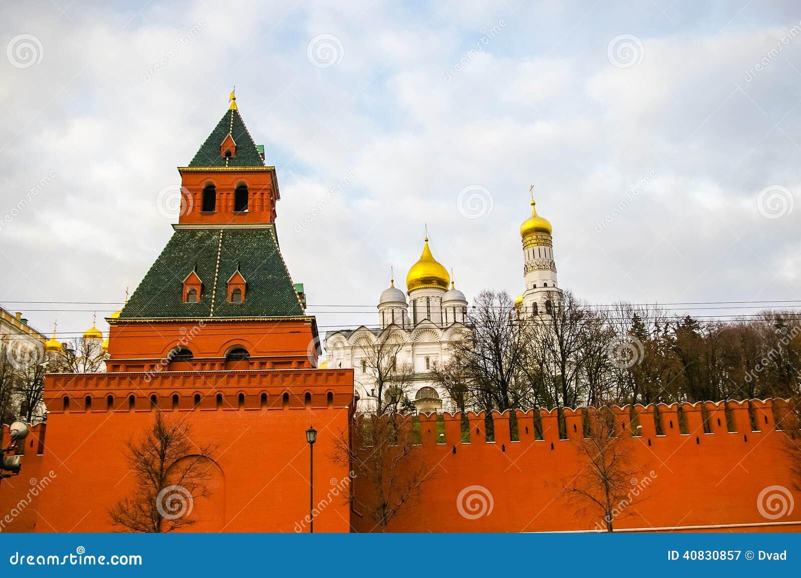 View in Kremlin Castle in Moscow Stock Image - Image of autumn, fort ...
