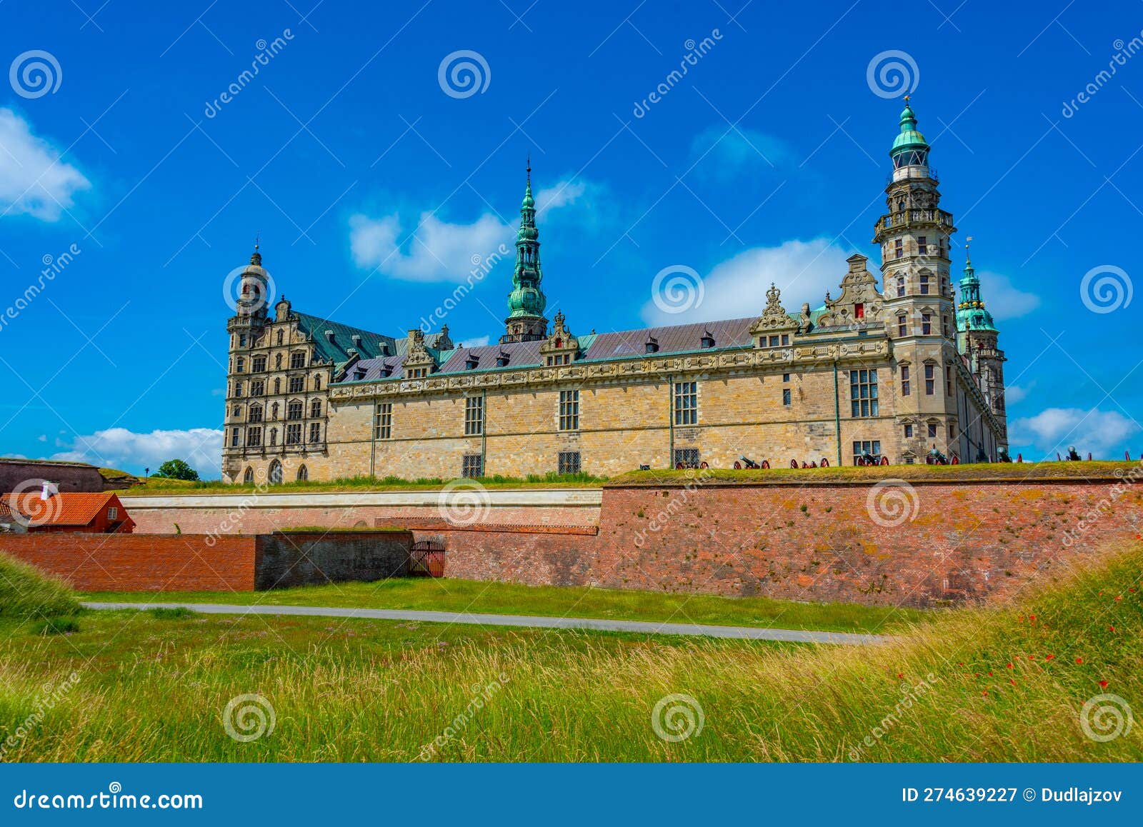 View of the Kronborg Castle at Helsingor, Denmark Stock Image - Image ...