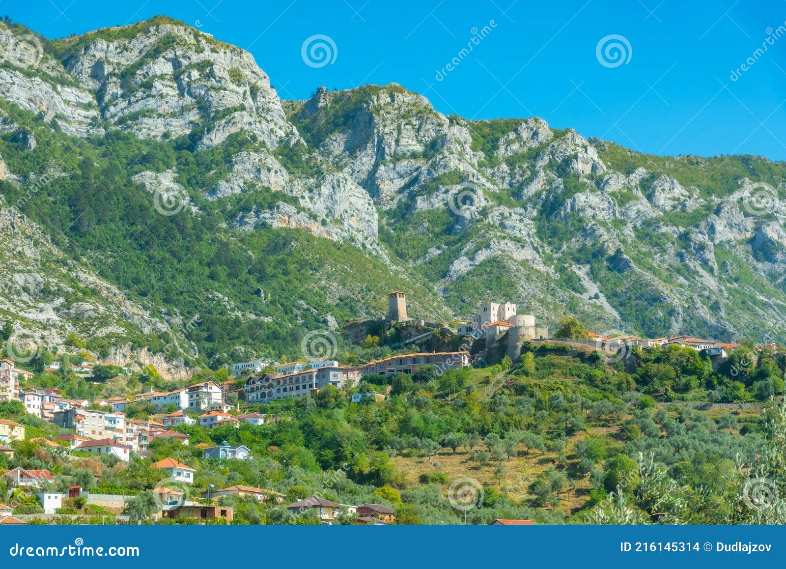 View of Kruja Castle in Albania Stock Photo - Image of history ...