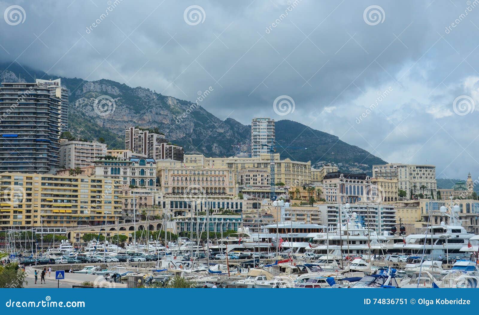 View of La Condamine, Monaco Stock Image - Image of cityscape, marina ...