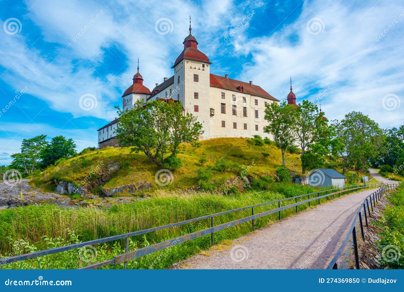 View of Lacko Castle in Sweden Stock Photo - Image of lake, tourism ...