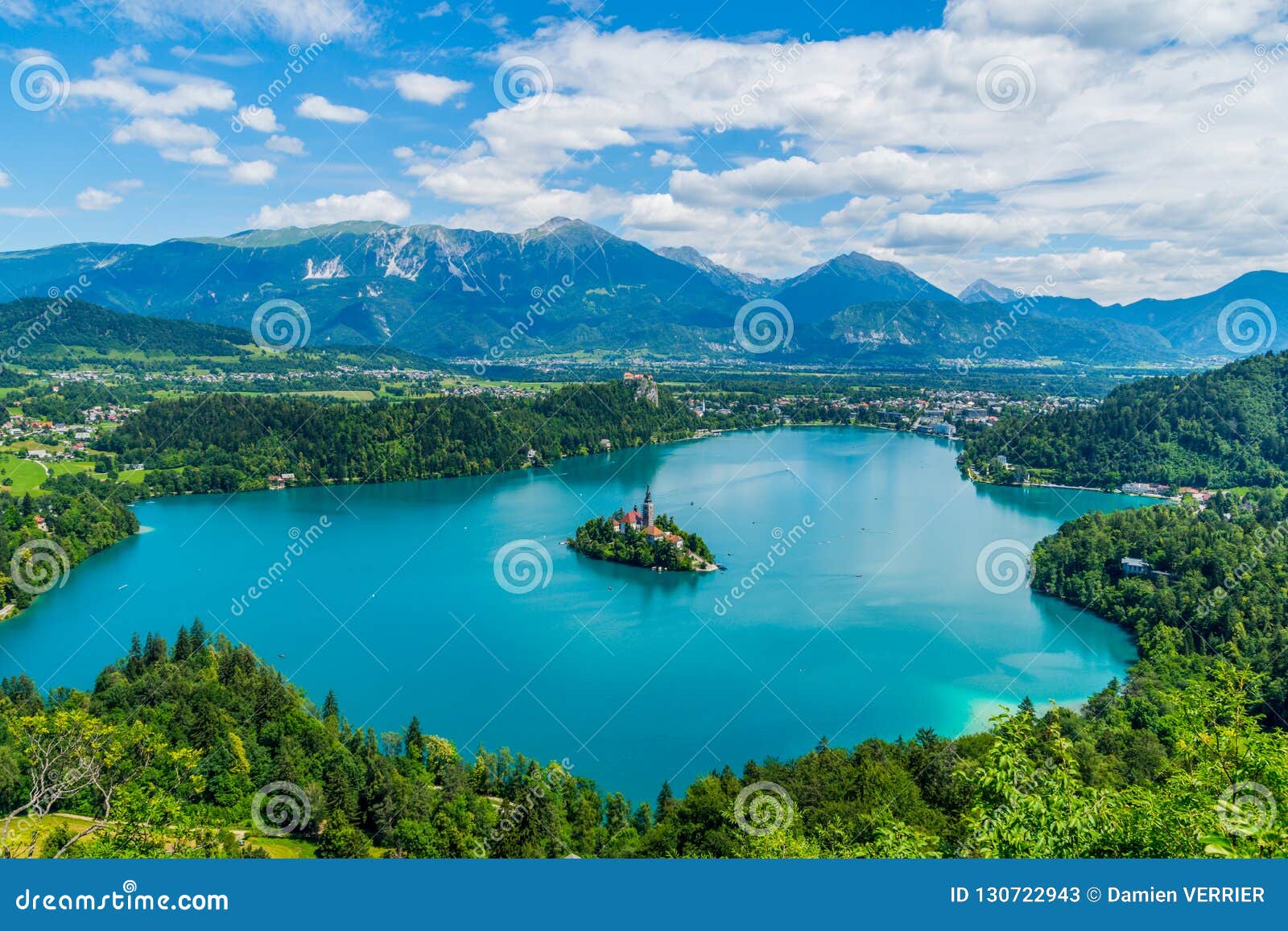 Lake Bled Panorama of the Slovenia Icon Stock Image - Image of holid ...