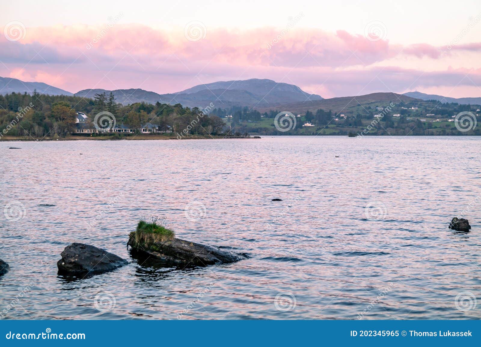 View of the Lake Eske in Donegal, Ireland Stock Image - Image of lough ...