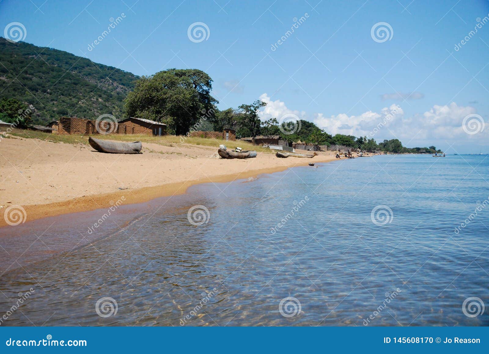 View of Lake Malawi stock photo. Image of beauty, fisher - 145608170