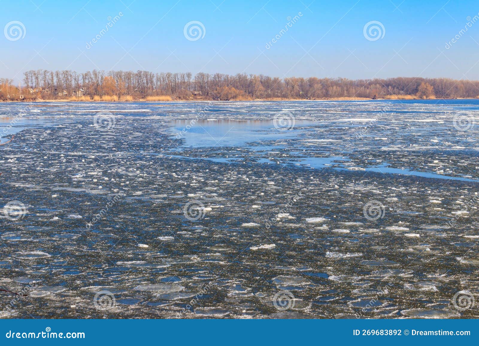 View of Lake with Melting Ice at Spring Stock Photo - Image of glacial ...