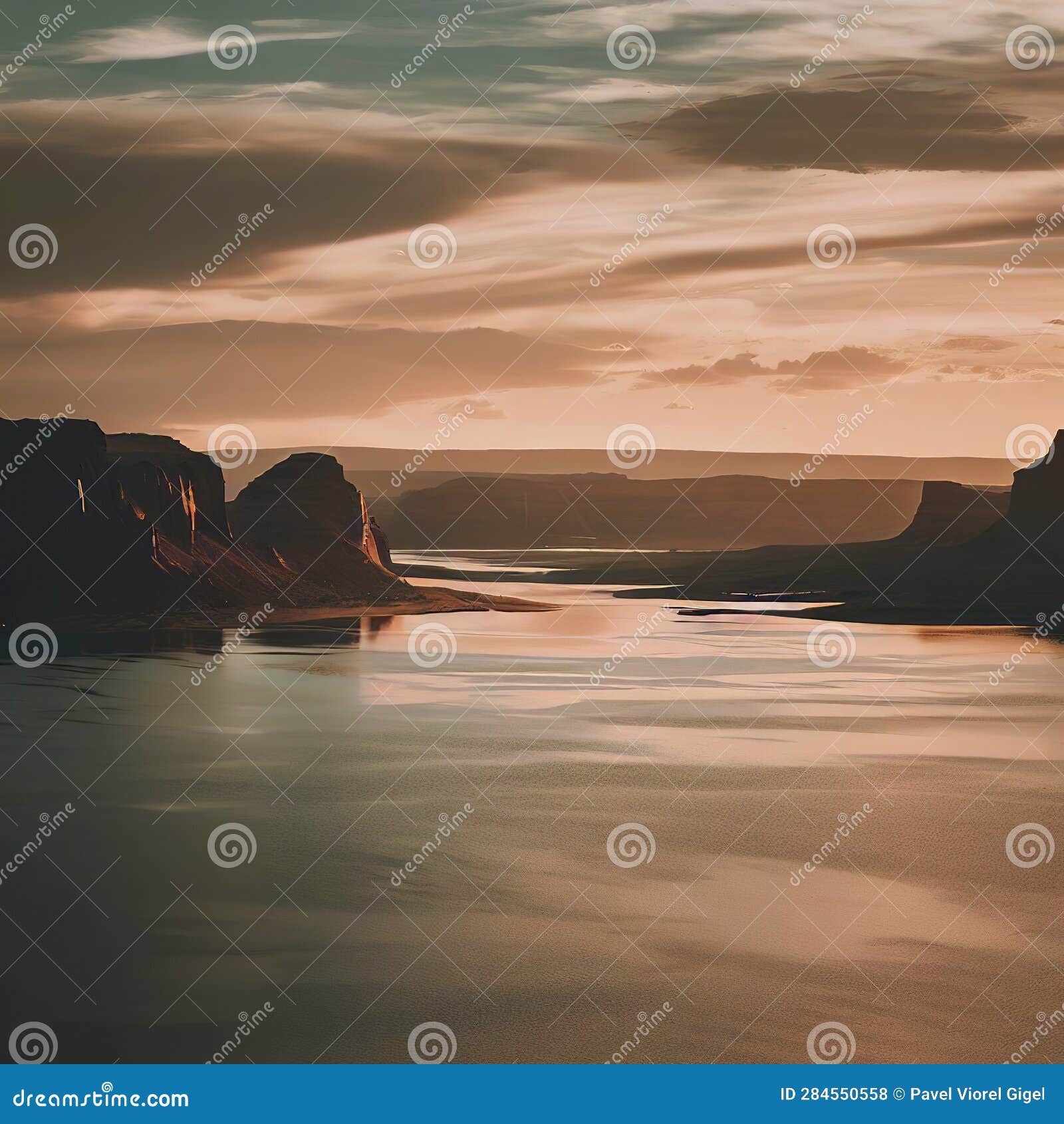 Lake Powell Navajo Tribal Park In Page Arizona WPA Poster Art Cartoon ...