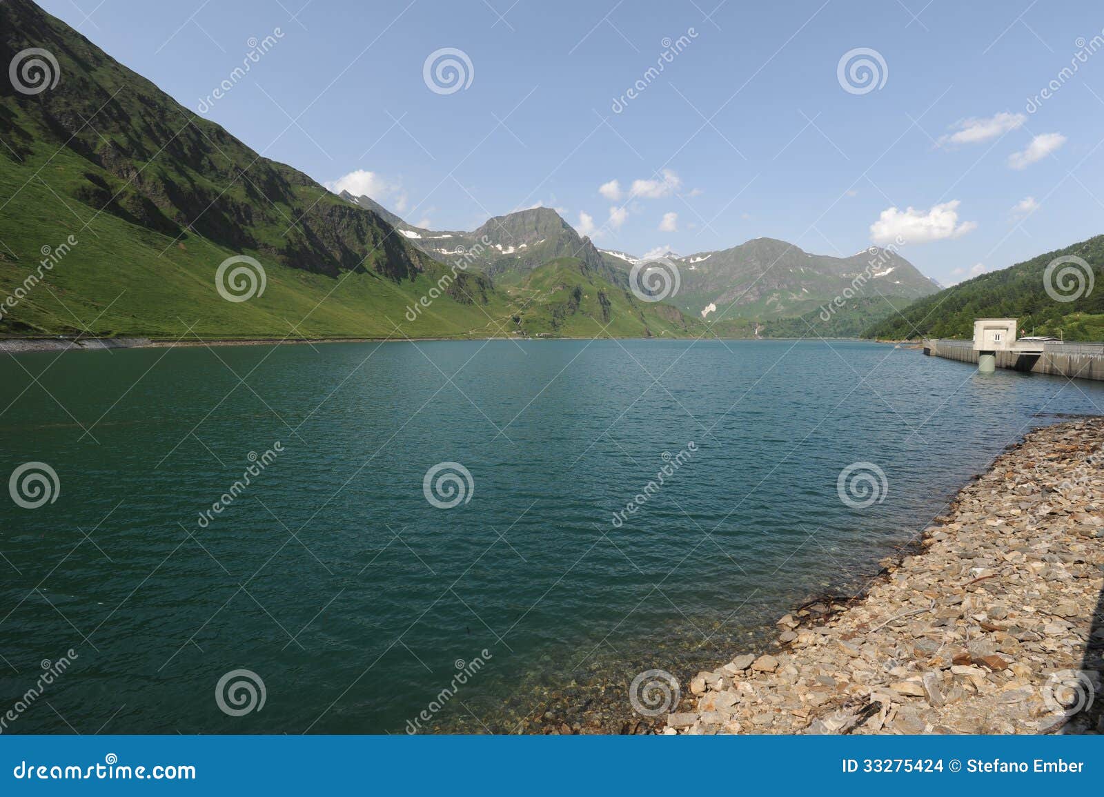 View of lake Ritom stock photo. Image of lake, quinto - 33275424