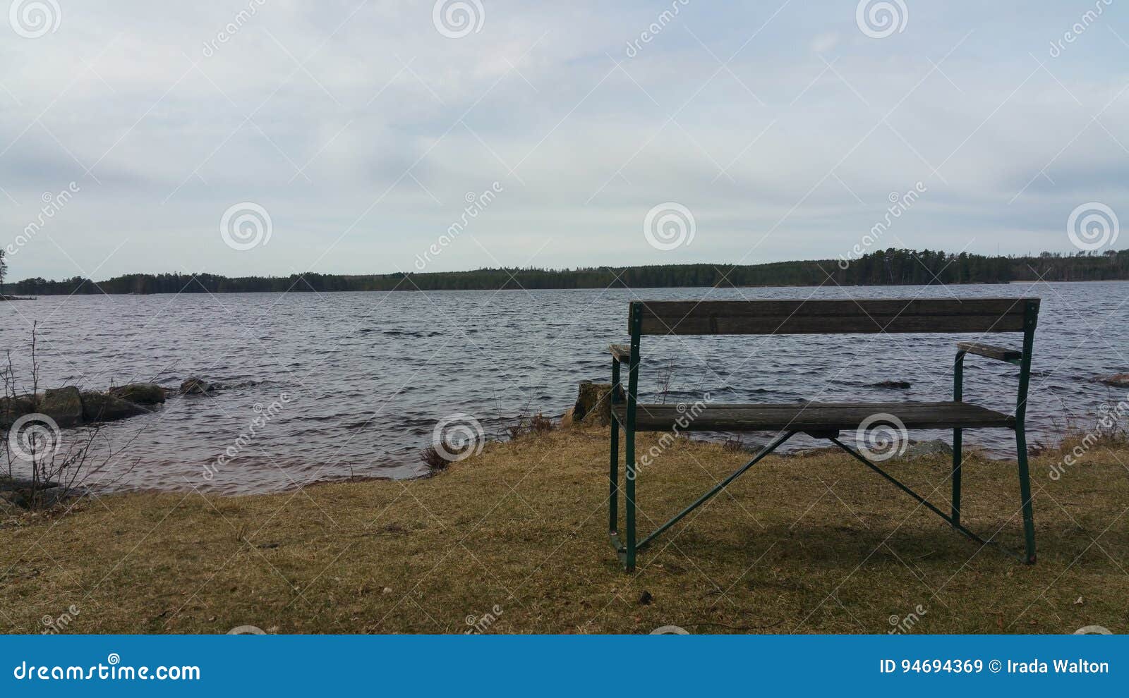 View of the Lake with a Sad Atmosphere Stock Image - Image of ...